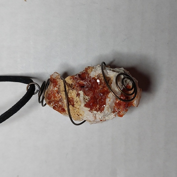 Jewelry | Vanadinite Wrapped Pendant With Removable Cord Necklace ...